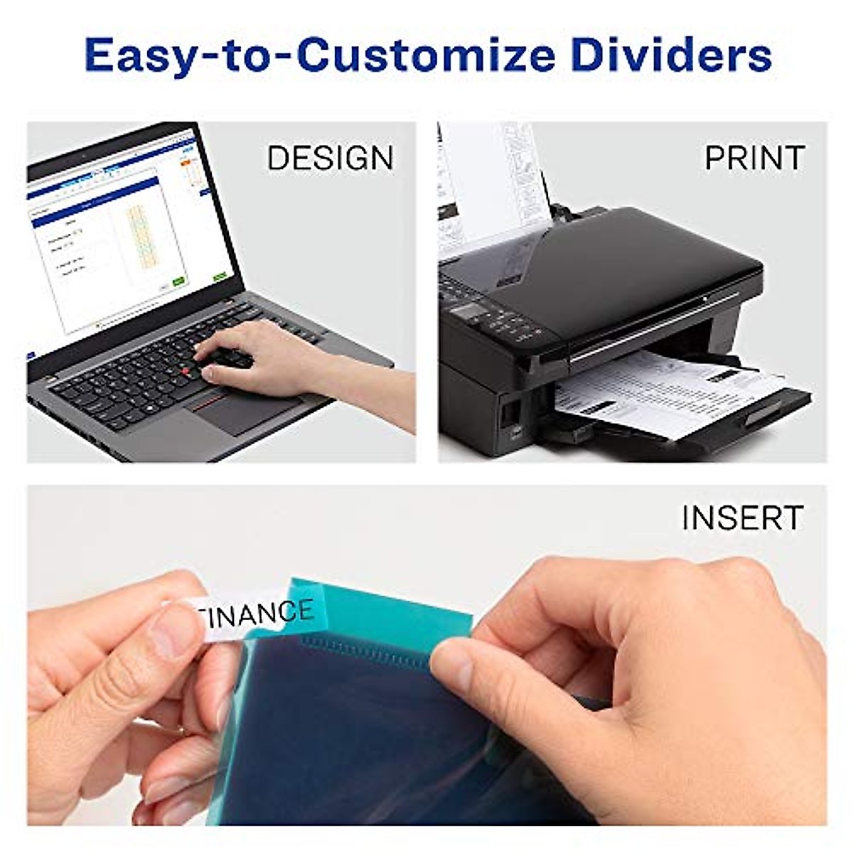 Avery Dividers for 3 Ring Binders, 8-Tab Binder Dividers, Multicolor, 3 Sets (71907) & Plastic 8-Tab Two-Tone Binder Dividers with Two Pockets, Insertable Bright Color Big Tabs, 1 Set (11989)