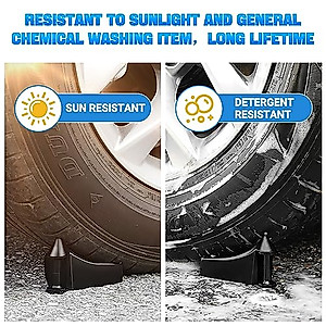 SHINEHOME 4 Pcs Car Hose Guide, Car Detailing Supplies Cleaning Tools Hose Guides for Car Washing, Tire Hose Roller Preventing Car Wash Hose Stuck Under The Tires, for All Types of Wheels (Black)