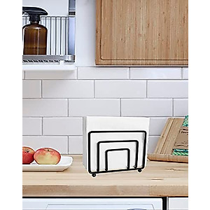 Napkin Holder Freestanding Metal Tabletop Tissue Dispenser for Tables, Dining, Kitchen, Restaurant, Picnic (Black)