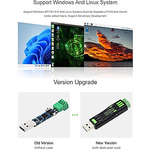 waveshare USB to CAN Adapter Model A STM32 Chip Solution, CAN Baud Rate 5kbps~1Mbps is Configurable, Support Windows XP/7/8/10/11 and Linux Systems, Multiple Working Modes