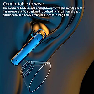 Sunffice Bluetooth Earbuds, Wireless Bluetooth 5.0 Headphones in Ear Earpieces with Charging Case, Hands-Free Headsets with Mic, LED Power Display,Touch Control for iPhone and Android(Black)