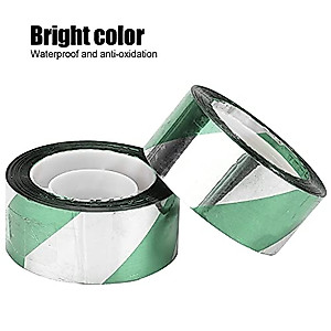 GLOGLOW Reflective Scare Birds Tape, Garden Orchard Accessories Bird Scare Ribbon Reflective Scare Tape Thick for Scare Birds Away(2 Pieces of Green Silver, 80m)