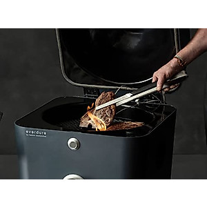 Everdure by Heston Blumenthal Premium Large Grilling Tweezers: Brushed Stainless Steel, Soft Grip Handle and Lightweight, Perfect Precision Tweezers for Handling Small Items on The Grill or Cooktop