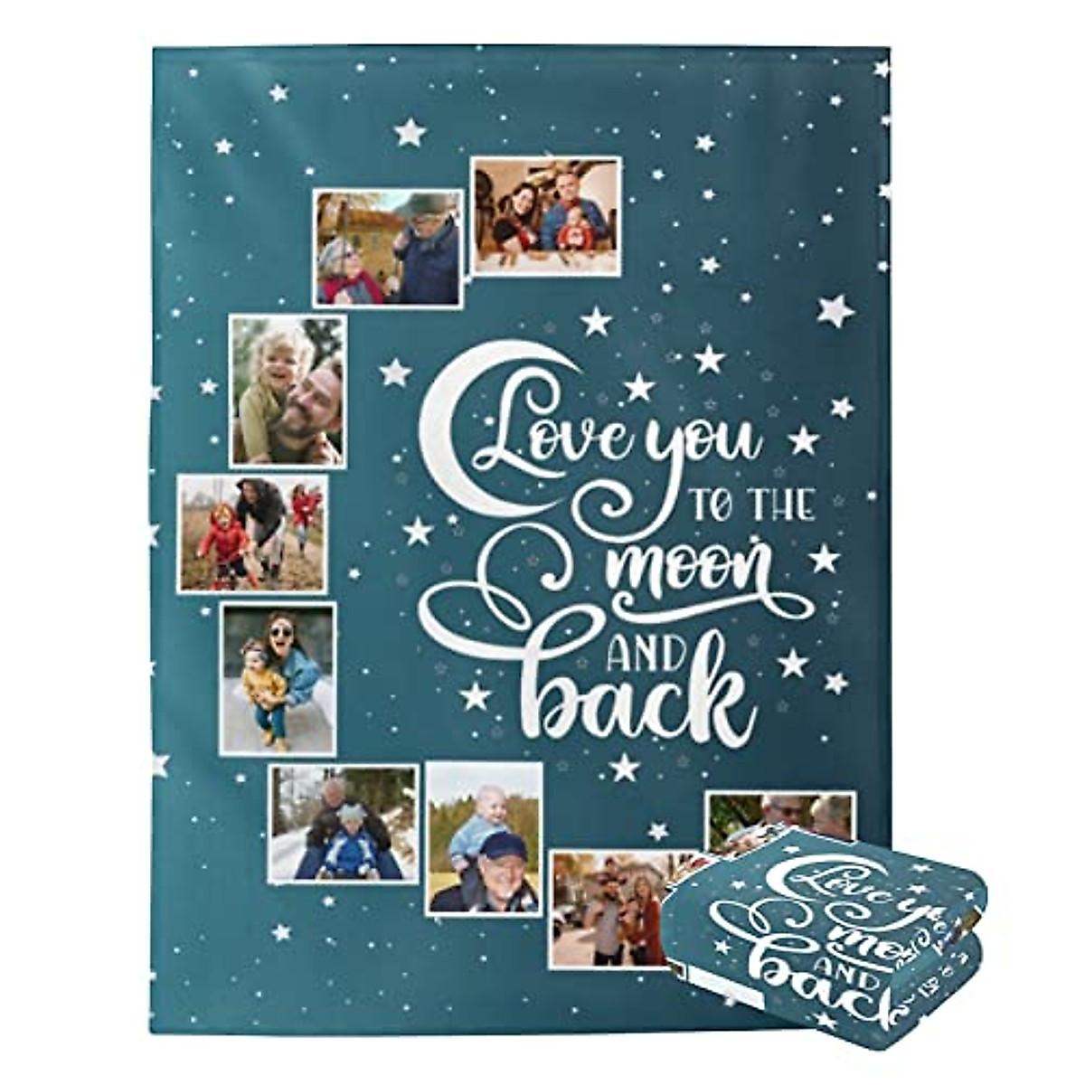 Custom Picture Blanket Personalized, Super Soft Cozy Throw Blanket Gifts for Valentine's, Mother's Day, Father's Day, Christmas, 50"x60"