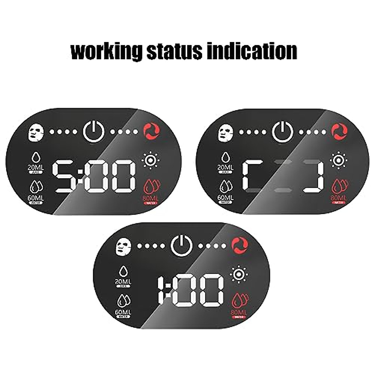 RKXKJ Face Mask Maker Machine, Natural Fruit Vegetable Mask Maker, Intelligent Voice Prompt, Temperature Control PTC Heating Device, Water Level Sensor Needle, Large Display, for Eye, Hand, Neck