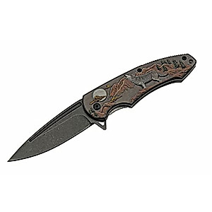7.75" Howling Wolf Folding Knife
