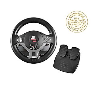 Superdrive - racing Driving Wheel with pedals and gearshift paddles for nintendo Switch - Ps4 - Xbox One - PC - Ps3