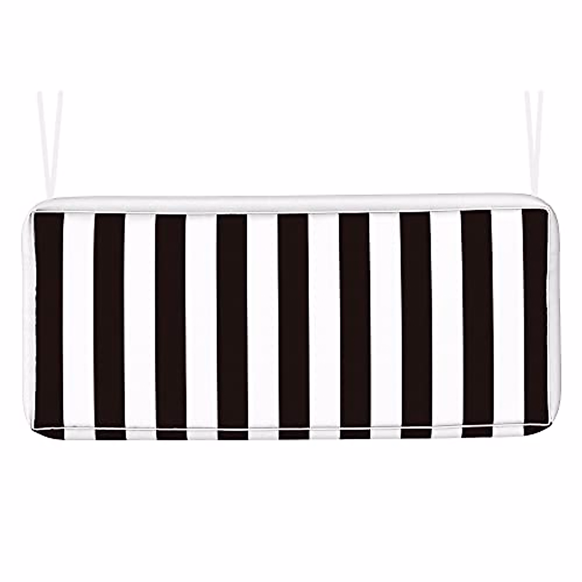 DYTXIII Patio Outdoor Cushion Cover Slip Cover W45 x D18 x H3 Inch with Zipper for Bench Loveseat Furniture, UV Protection Cushion Covers Replacement Covers 1 Pack, Cabana Black (Covers ONLY)