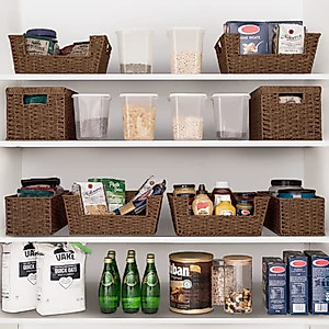 StorageWorks Handwoven Round Paper Rope Storage Baskets