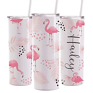 Personalized Vacation Tumbler, 20oz Tumbler with Lid, Flamingo Tumblers, Beach Vacation Tumbler, Bridesmaid Tumbler, Personalized Tumbler, Bridesmaid Gift, Personalized Vacation Tumbler