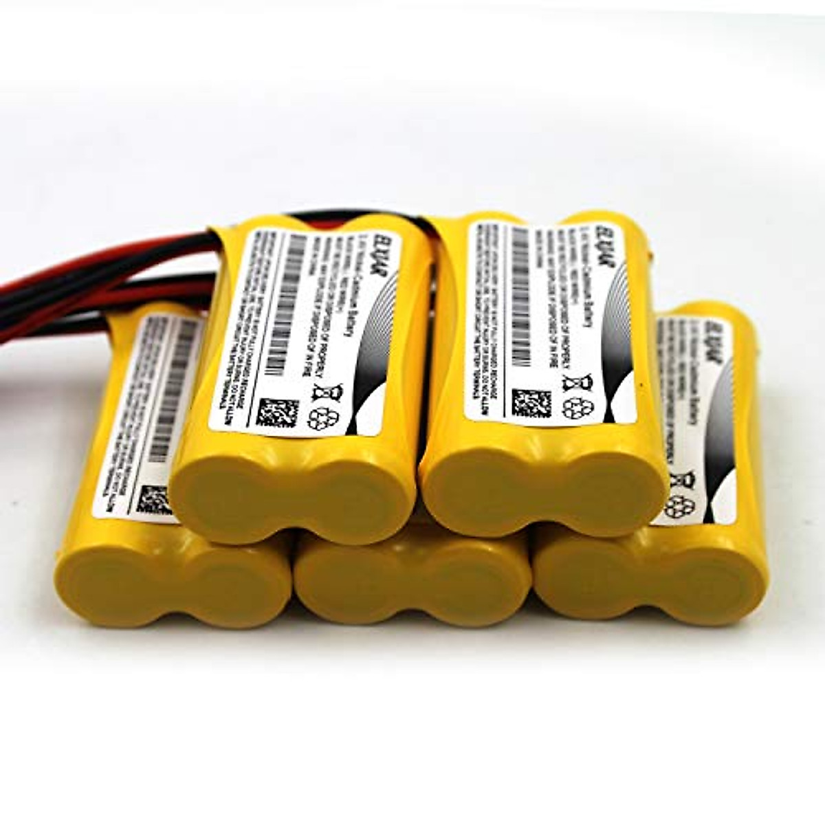 elxjar (5-Pack) 2.4V 600mAh Battery Replacement Exit Sign Emergency Light Exitronix 10010036 Lithonia 10010034 Interstate NIC1394 BEL-179