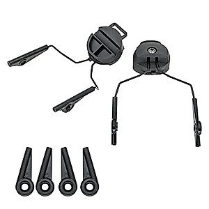 COMBATGEAR ARC Rail Adapters Accessories for Walker Electronic EarMuffs,1Pair Black Mounting Adapter