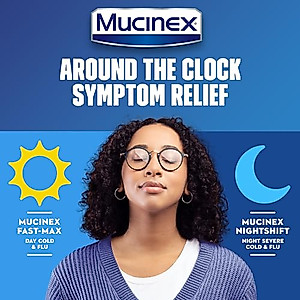 Mucinex Fast-Max Day Cold and Flu & Nightshift Night Severe Cold and Flu Medicine for Adults, Day/Night Combo Pack for Fever, Sore Throat Relief, Decongestant, Cough & Cold Medicines, 40 Caplets