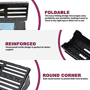 Sturdy Folding Step Stool Portable 5”, Collapsible Half Step for Seniors Older Adults up to 300 lbs Entering Camper Van SUVs and RV, for Elderly People Getting up High Bed or Stairs