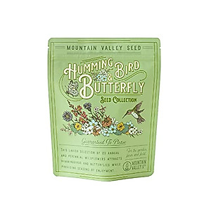 Package of 80,000 Wildflower Seeds - Hummingbird and Butterfly Wild Flower Seeds Collection - 23 Varieties of Pure Non-GMO Flower Seeds for Planting Including Milkweed, Nasturtium, and Forget Me Not…