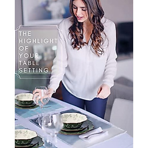 KUNABOO Artisanal Ceramic Soup Bowl, Dinner Bowls Ceramic, Dinner Bowls Set of 4-14 oz - Sakura Floral Series Pine Green - Ready to Wrap Gift