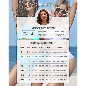 ZINPRETTY Women High Waisted Bikini Sets Color Block Swimsuits 2 Piece Bathing Suits Tummy Control Sporty Teens
