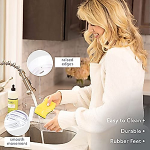 Lazy Susan Turntable - Clear Acrylic, Removable Sections, Rotates 360 Degrees. Easily Organize Your Fridge, Cabinet or Counter. Great Carousel Storage for Food, Spices, Cosmetics. (4-Sections)