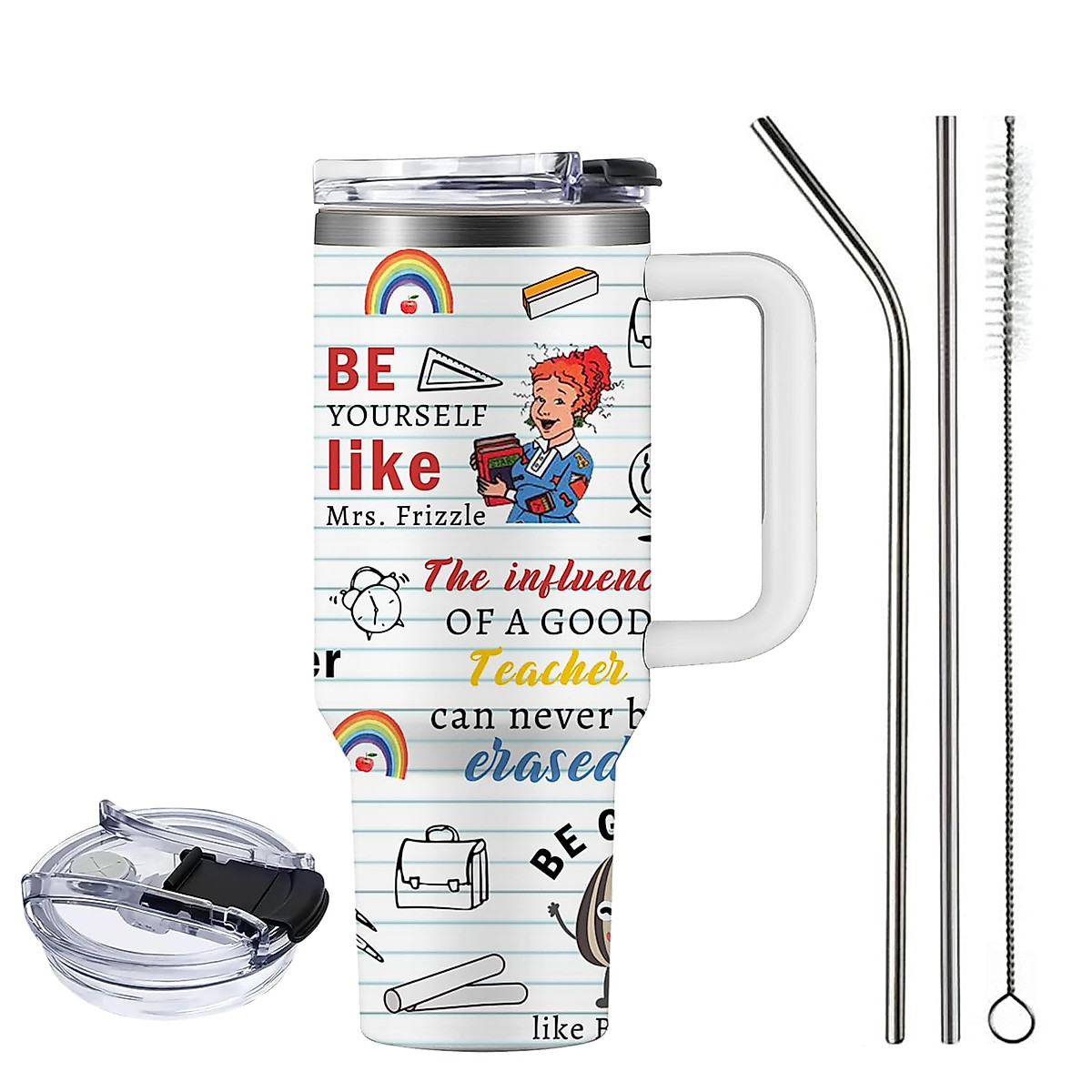 NIAXAUYT Teacher Appreciation Gifts - Birthday Gifts for Teachers Tumbler 40oz - Best Teachers Gift for Teacher Week, Graduation, Back to School, Christmas