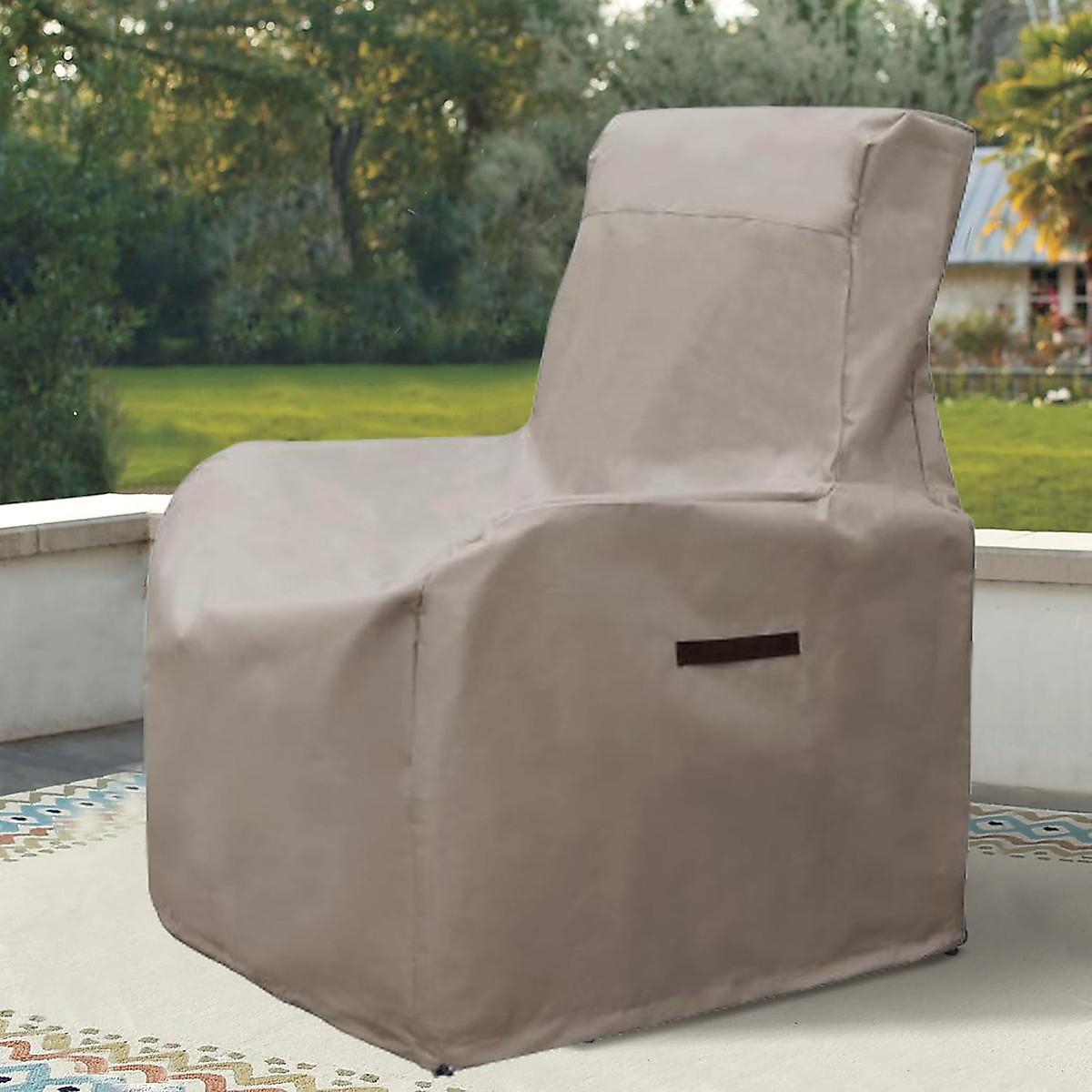 ATR ART TO REAL Outdoor Protective Covers Patio Chair Covers Weatherproof Wicker/Rattan Chair Covers (Khaki)