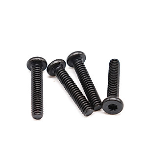 binifiMux 12pcs Black 1/4-20 x 1 1-1/4" 1-1/2" 2" 2-1/2" 3" 3-1/2" Hex Socket Cap Screws Bolts for Furniture Chair Table Desk Crib Bed, Full Thread (12pcs 1/4-20 x 1)