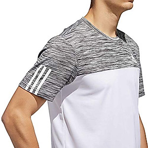 adidas Men's Training Essentials Tech Tee,White/Black/Collegiate Heather,XX-Large