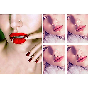 20G Rose Gold Surgical Steel Nose Studs L Shaped Nose Ring Hoop Nose Hoops for Women Men