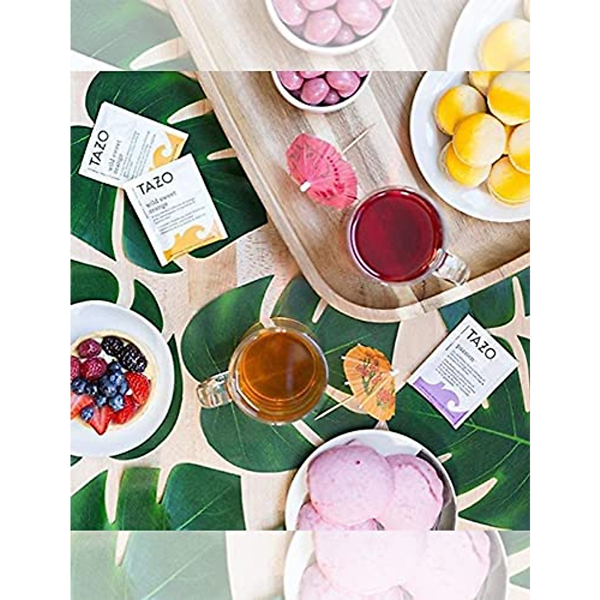 Tazo Tea Bags Sampler Assortment Box - 80 COUNT - Perfect Variety Pack in Wood (MDF) Gift Box - Gift for Family, Friends, Coworkers (Brown)