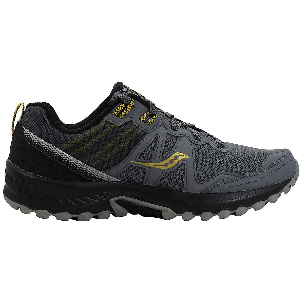 Saucony Men's Excursion TR14 Running Shoe, Dark Grey/Black/Gold, 10 W