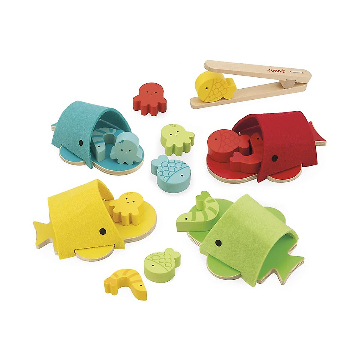 Janod - Whale Color-Sorting Game - 17-Piece Set - 2 Years + J08276