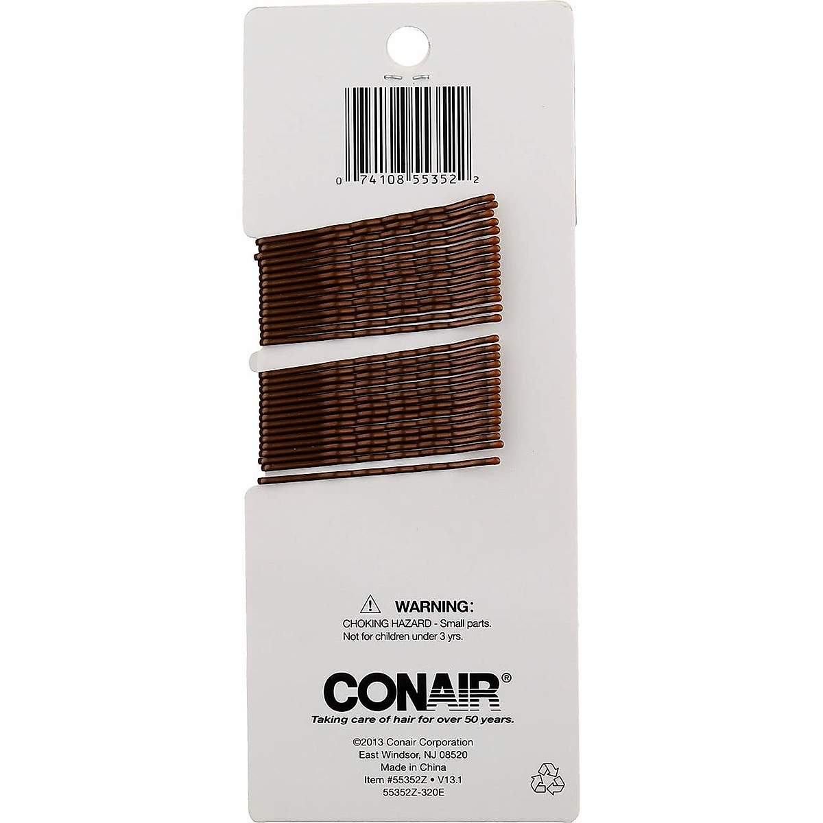 Conair Color Match Bobby Pins, Brunette, 1-Pack of 90-Pieces