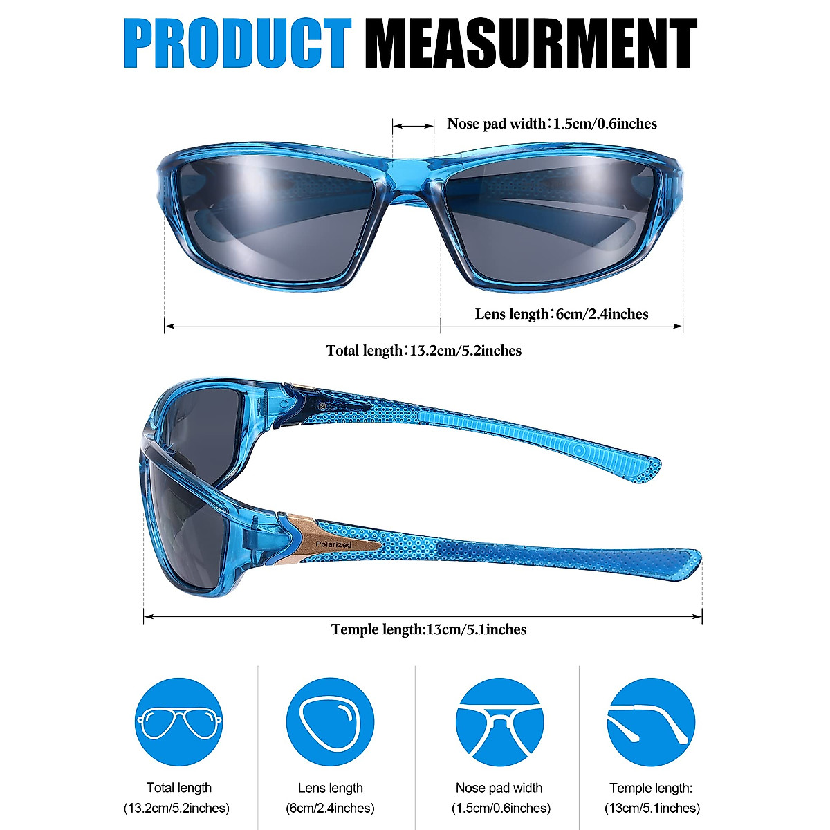 9 Pairs Polarized Sports Sunglasses Driving Shades Running Sunglasses for Men Polarized Tactical Sunglasses(Classic Colors)