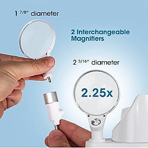 OttLite LED Clip & Freestanding Dual Magnifier Lamp - Adjustable Neck, Light for Crafting & Reading