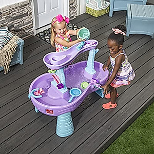 Step2 Rain Showers & Unicorns Water Table – Kids Purple Water Play Table with 13-Pc Unicorn Accessory Set