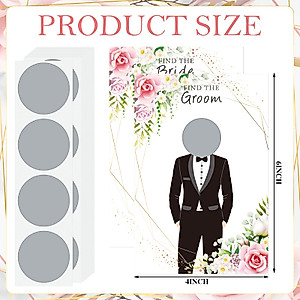 Humyoun 100 Pcs Bridal Shower Games Scratch off Bridal Shower Game Find the Bride Groom Wedding Games Floral Theme Funny Bachelor Party Games Ideas for Guests, 100 Cards, 100 Stickers, No Photos