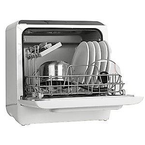 Dishwasher countertop，countertop dishwasher with water tank, leak-proof ，portable dishwasher with drying .360°spray with upper and lower double spray arms.With 5 washing modes.