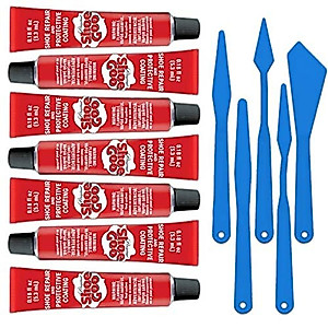 Shoe Goo Repair Adhesive for Fixing Worn Shoes or Boots, Clear, 7X 0.18-Ounce Tubes, Pixiss Spreader Tools Set