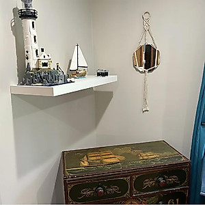 JPND Floating Shelf, Set of 3 Wall Shelf, 36 in W x 12.75 in D x 2 in H Wooden Floating Wall Shelf with Invisible Brackets for Living Room/Bedroom/Bathroom/Kitchen Storage and Decor, White