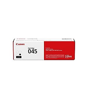 Canon Genuine Toner, Cartridge 045 Black (1242C001), 1 Pack Color imageCLASS MF634Cdw, MF632Cdw, LBP612Cdw Laser Printers