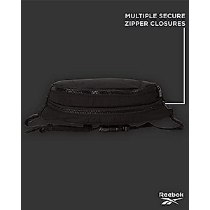 Reebok Women's Fanny Pack - Lightweight Waist Belt Bag - Crossbody Bag for Running, Hiking, Travel, Workouts, Black