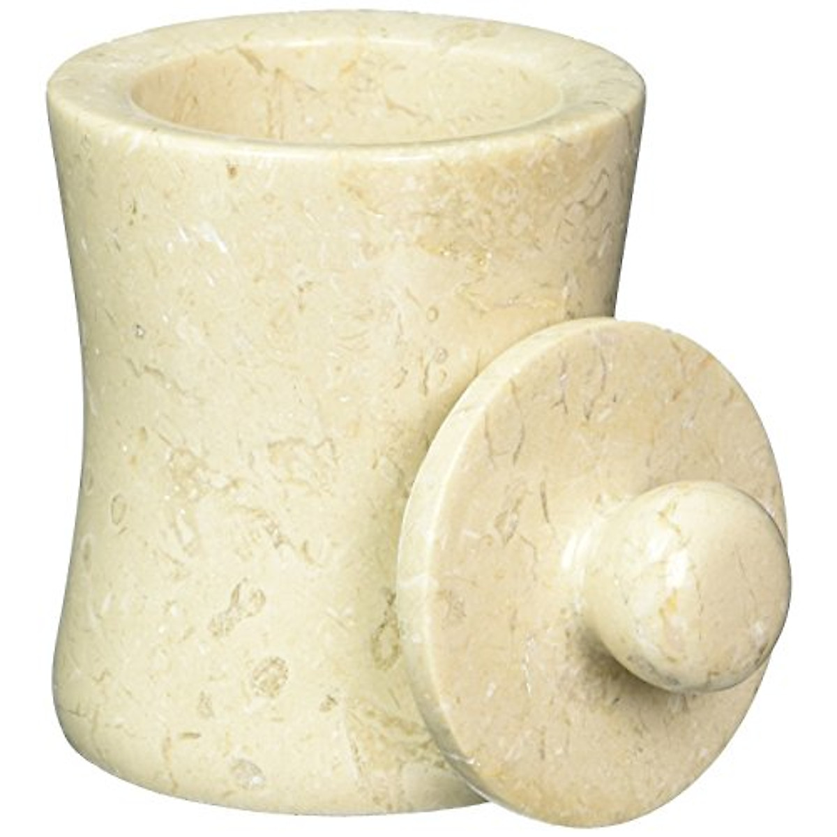 Creative Home Champagne Marble Fenway Cotton Ball Holder