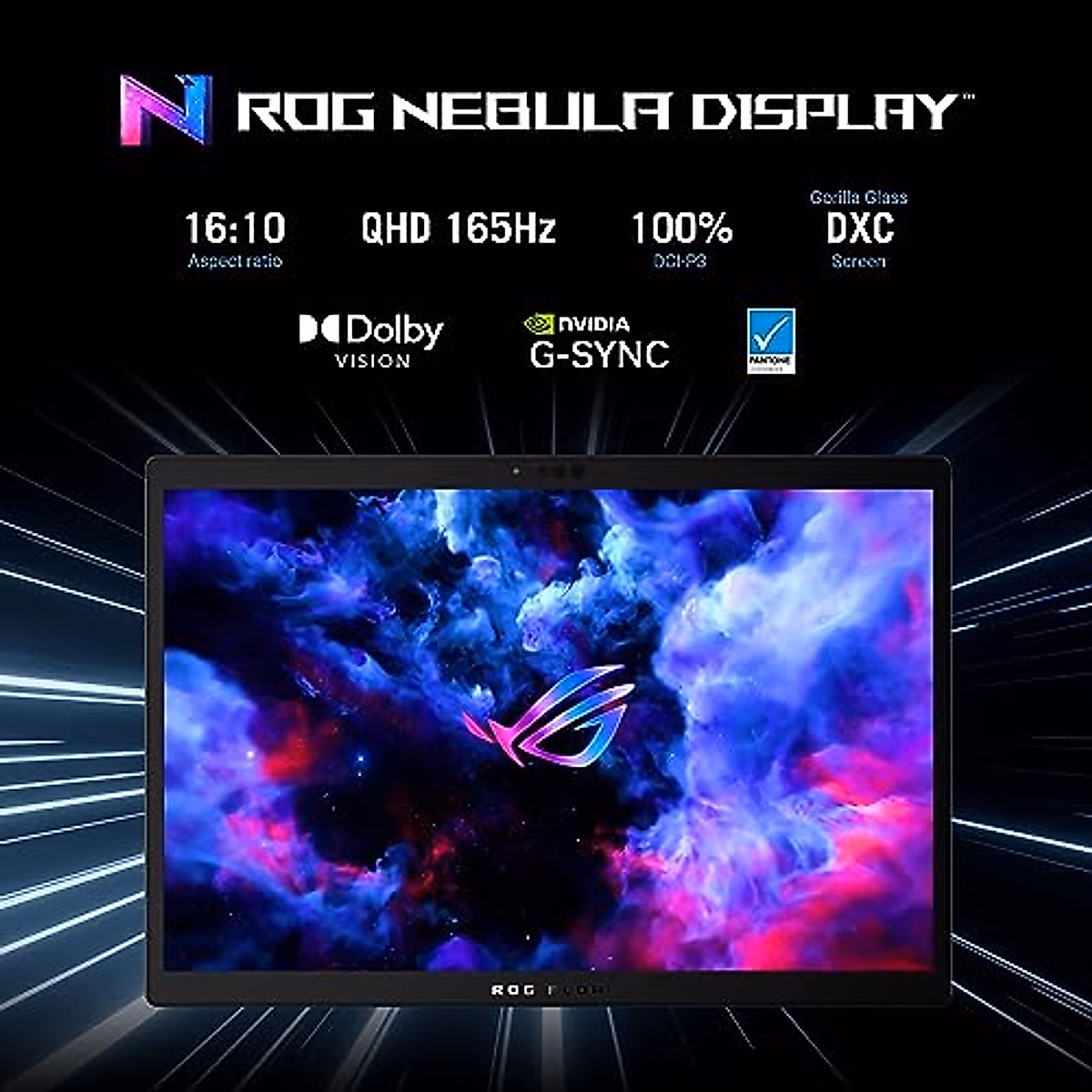 ASUS ROG Flow Z13 (2023) Gaming Laptop Tablet, 13.4” Nebula Display 16:10 QHD 165Hz, GeForce RTX 4050, Intel Core i9-13900H, 16GB LPDDR5, 1TB PCIe SSD, Wi-Fi 6E, Windows 11, GZ301VU-DS94,Black