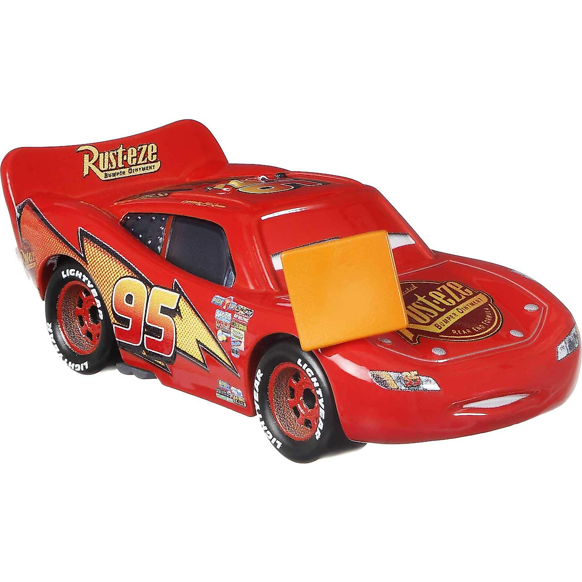 Disney Car Toys Lightning McQueen with Cone, Miniature, Collectible Racecar Automobile Toys Based on Cars Movies, for Kids Age 3 and Older, Multicolor