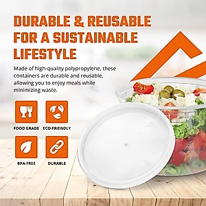 SQUATZ 100 Microwavable Food Container - 16oz Translucent Meal Box Storage with Lids, Ideal for Storing Soups, Condiments, Sauces, Dressing, Salads, Fruit, Baby Food, Healthy Snacks, and Leftovers