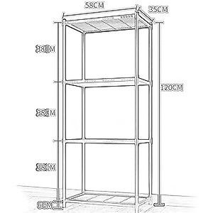 MUBOYI Multifunction Shelves Bathroom Floor-Standing Shelves Metal Corner Stand Living Room 4-Layer Kitchen Sundries Storage Shelf Flower Pot Stand 120CM,Pink