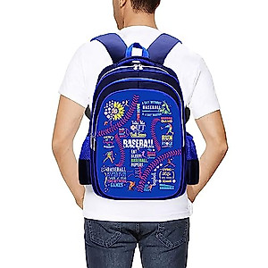 JDEIFKF Baseball Backpack Laptop Backpack For Men Women, Baseball Backpacks Shoulder Bag For Travel Hiking Camping Daypack