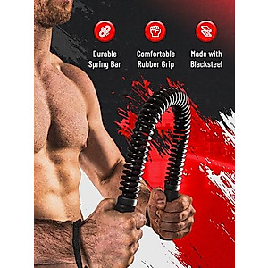 Zenooze's Power Twister Flex Bar, The Ultimate Upper Body Exercise Equipment for Strengthening Your Chest Workout, Shoulders,Biceps, Arms, Forearm Strengthener, Resorte para Hacer Ejercicio