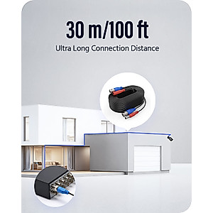 ANNKE 2 Pack 100 Feet BNC Video Power Extension Cable, Pre-Made All-in-One Security Camera Wire Cord for Surveillance CCTV System with Free Connectors (1 x BNC to BNC Female and 1 x BNC to RCA)