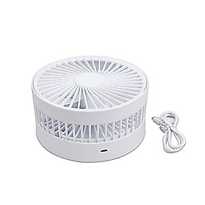 Northern Chill Foldable and Adjustable Fan, for Desks, Floor, and Bedsides, USB and Battery Operated Fan with 2 Speeds, Super Quiet, and Adjustable, Compact and Lightweight for All Occasions (White)