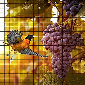 Fafaland Bird Netting 7X100 Feet for Garden Protection, Temporary Reusable Fence Barrier Anti Birds, Flexible Plastic Trellis Netting for Vegetables Fruit Flowers Crops Fence Cover. (7'x100')